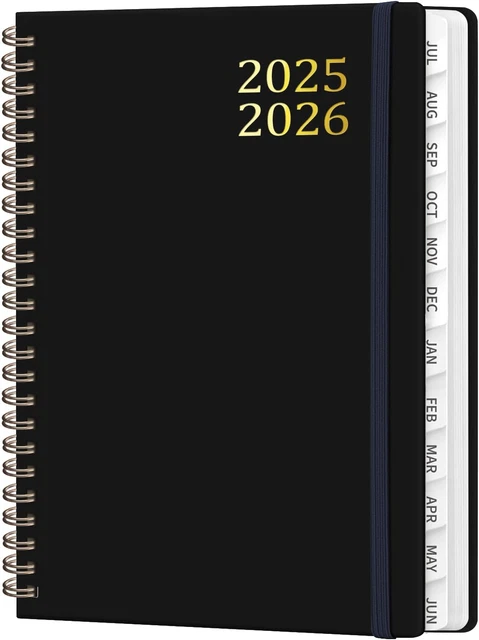 DAILY PLANNER 2025-2026, July 2025 - June 2026 Planner, Hard Cover ...