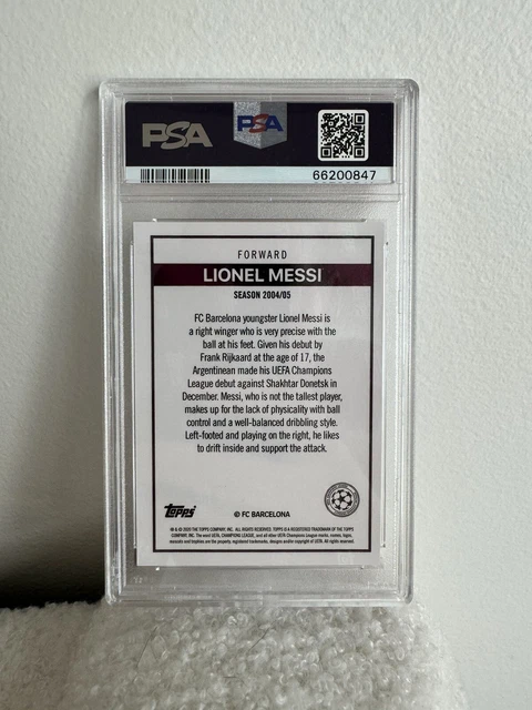 LIONEL MESSI 2020 Topps UEFA Champions League The Lost Rookie RC PSA 9 ...