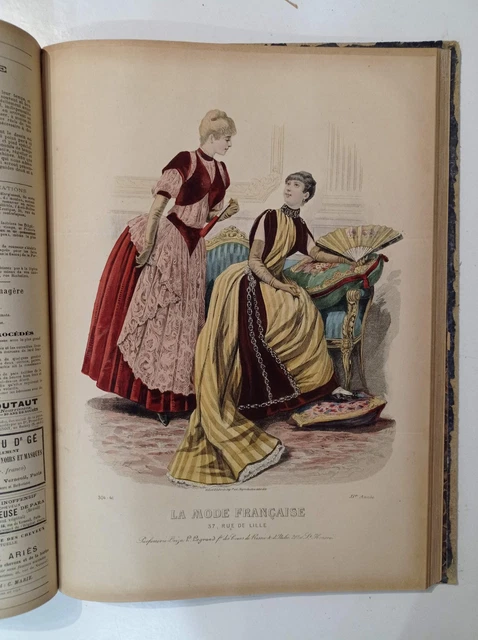 LA MODE FRANÇAISE 51 gravures couleurs victorian fashion 1885 (mode ...