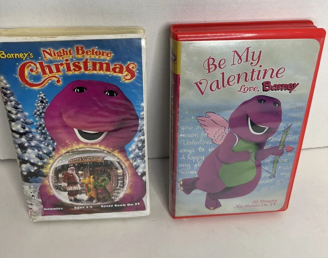 BARNEY VHS LOT Of 2 Children Educational, Be My Valentine Night Before ...