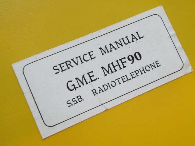 RARE GME ELECTROPHONE MHF-90 2-7MHz SSB MARINE RADIO TRANSCEIVER ...