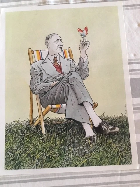PORTRAIT DE Gaulle par Izhar Cohen. EUR 1,00 - PicClick FR