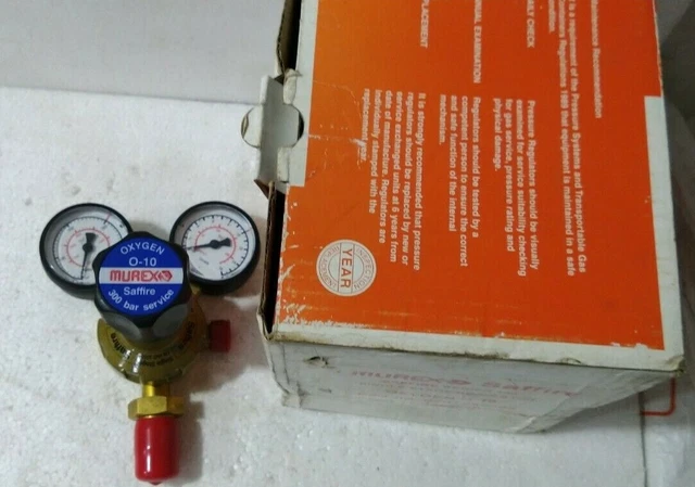 MUREX SAFFIRE O-10 Ser-1Ec Single Stage Pressure Regulator 300Bar 10Bar ...