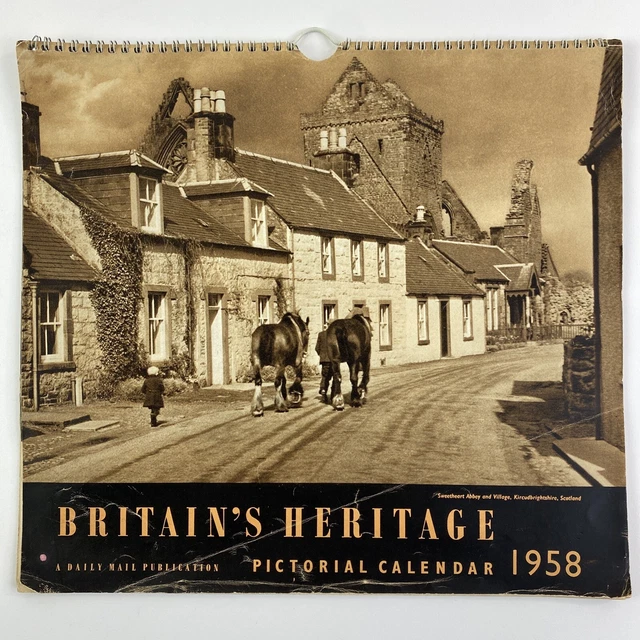 VINTAGE 1958 PICTORIAL Calendar Britain's Heritage, A Daily Mail ...