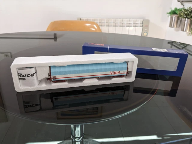 ROCO 66317 SPUR H0 SNCF Schiebeplanenwagen "Vittel/sehr guter Zustand ...