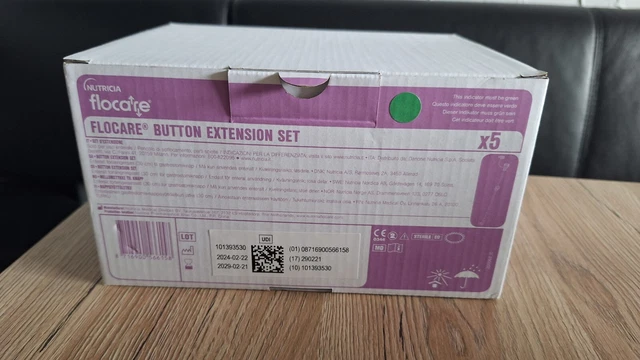 5 STÜCK NUTRICIA Flocare Button Extension Set *neu* einzeln steril ...