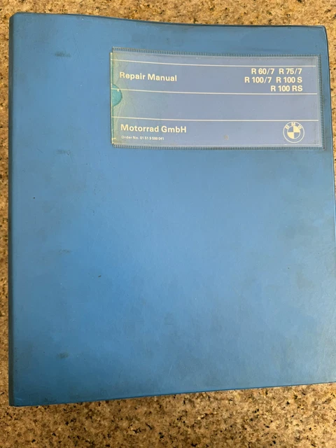 WORKSHOP MANUAL BMW R60/7, R75/7, R100/7, R100S £11.12 - PicClick UK