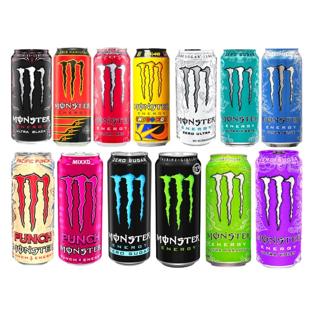 MONSTER ENERGY DRINK ULTRA RED BLUE VIOLET PARADISE FIESTA MANGO GOLD ...