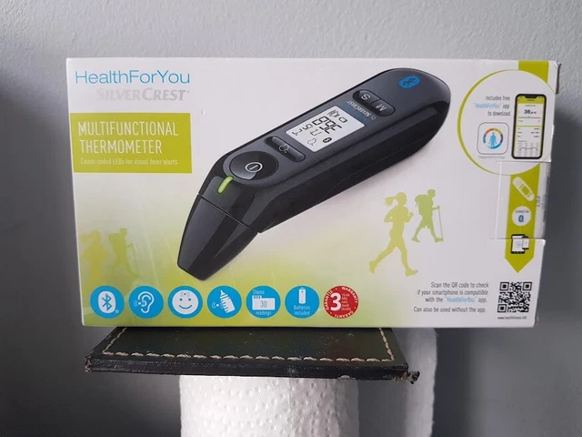 SILVERCREST THERMOMETER SFT 81 For Babies And Adults With App(Black) £ ...
