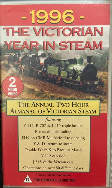 1996 THE VICTORIAN Year In Steam VHS VIDEO TAPE (train / trains program ...