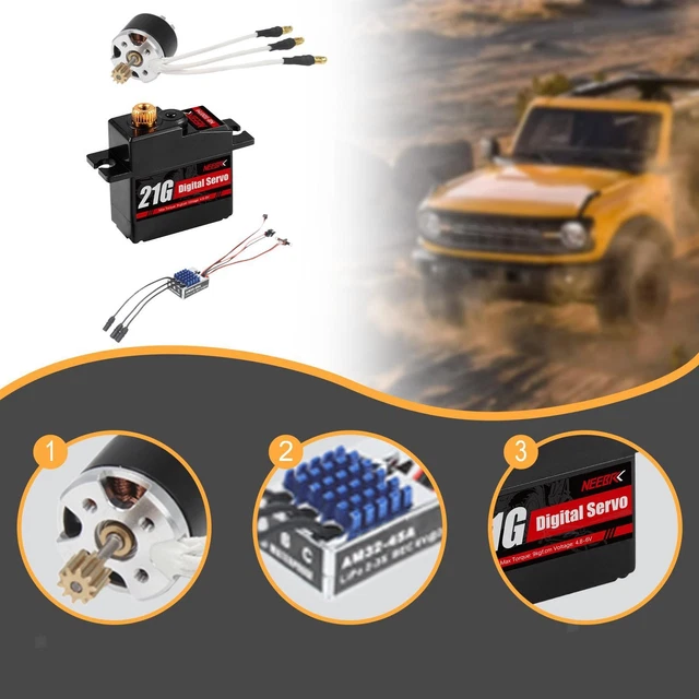 BRUSHLESS MOTOR WITH ESC Set 1/12 Scale with Servo for MN82 MN99S MN168 ...