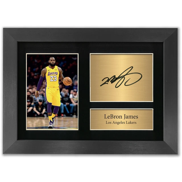 LEBRON JAMES AUTOGRAPH Signed Gift Display Basketball Fans Print Poster ...
