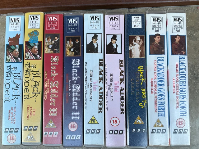 BLACK ADDER - Complete Series 1,2,3,4 And Christmas Special - PAL VHS ...