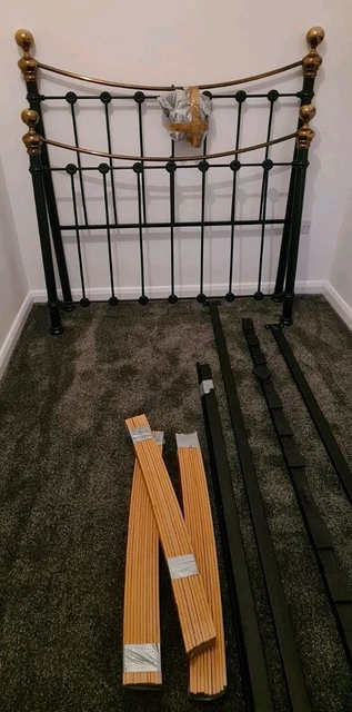 DOUBLE METAL BED Frame £26.68 - PicClick UK