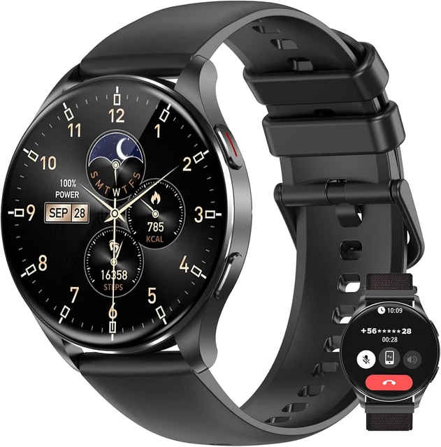 OROLOGIO SMARTWATCH UOMO Donna (Rispondere/Fare Chiamate) ，1.43 ...