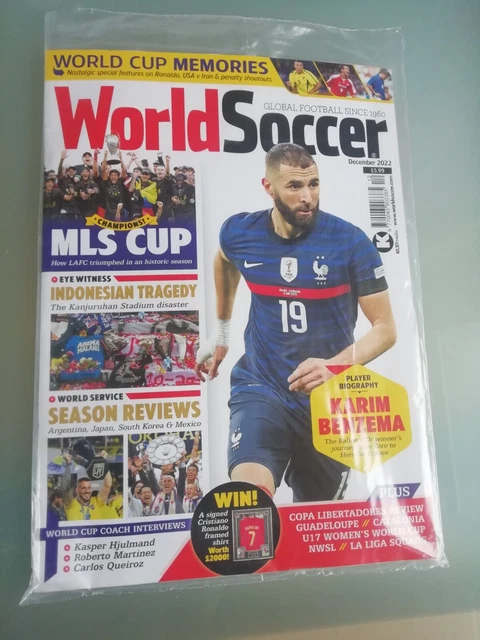 WORLD SOCCER MAGAZINE December 2022 Karim Benzema Cover World Cup ...
