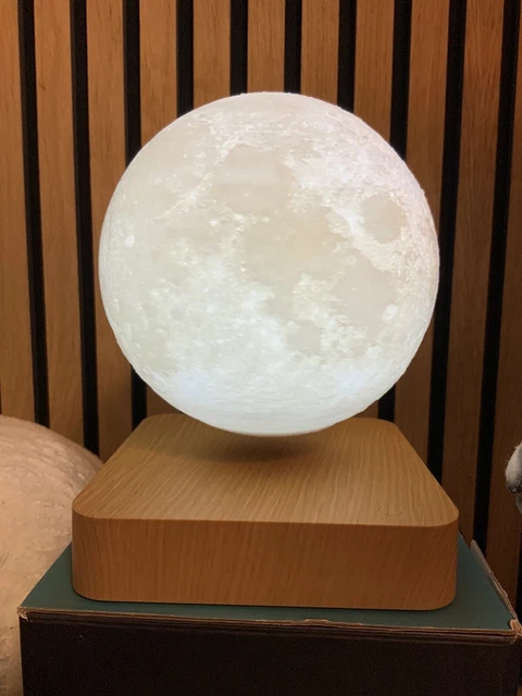 LEVITATING MOON LAMP Floating Spinning Magnetic Planet Night Light Gift ...