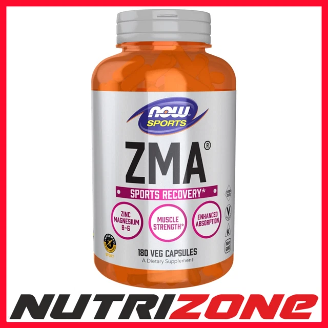NOW FOODS ZMA Zinc Magnesium Vitamin B6 Muscle Strength - 180 vcaps £43 ...