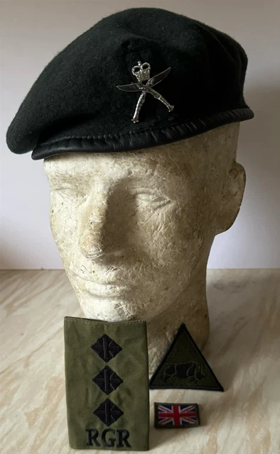 BRITISH ARMY ROYAL Gurkha Rifles Officers Beret Captains Rank Slide ...