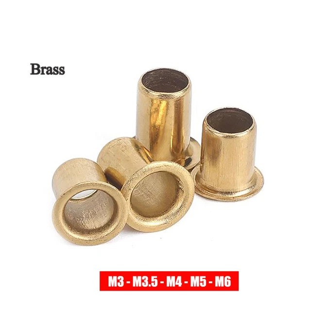 M3 M3.5 M4 M5 M6 Brass Eyelet Hollow Tubular Rivets Through Nuts Hole ...