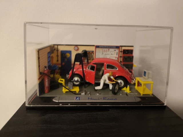 MINI-RAMA 52502 VW Käfer Werkstatt, Diorama Schauwerkstatt 1:43 EUR 25 ...