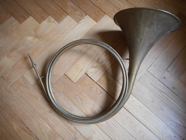 COR DE CHASSE ancien signé - antique old hunting horn EUR 120,00 ...