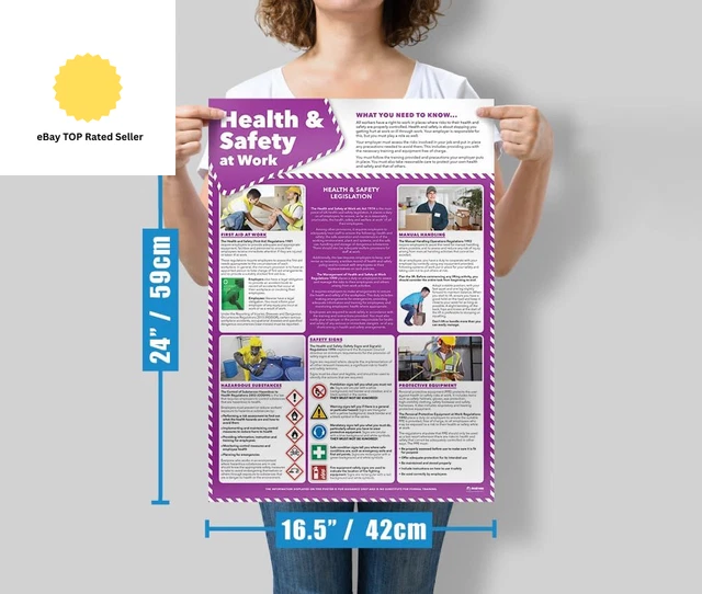 HEALTH & SAFETY at Work Poster £18.78 - PicClick UK
