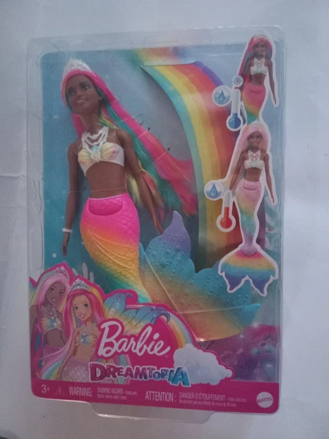 BARBIE DREAMTOPIA RAINBOW Magic Mermaid Doll Water Activated, New ...