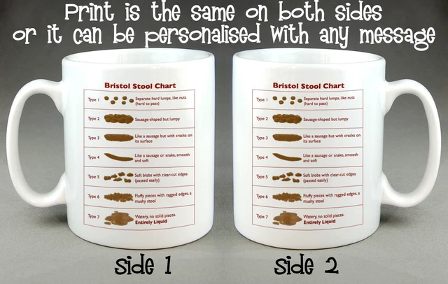 BRISTOL STOOL CHART Mug - Novelty Funny Joke Nurses Gift - Can Be ...