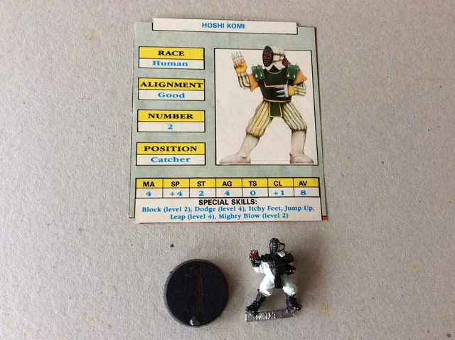 BLOOD BOWL - Metal 2nd edition Human Player, Hoshi Komi, partly painted ...
