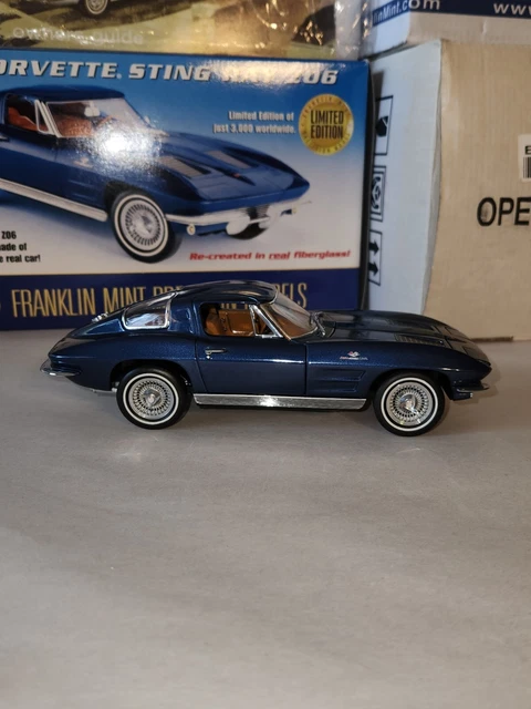 FRANKLIN MINT 1963 Corvette Z06 Split Window Fiberglass Blue #300of2900 B11ZU53 EUR 100,14 ...