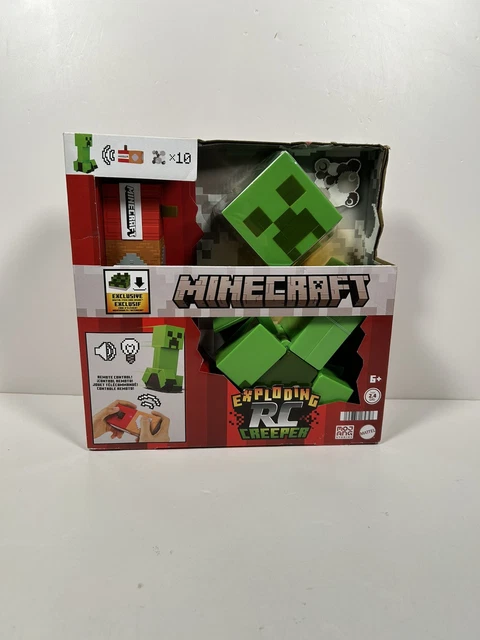 MATTEL MINECRAFT EXPLODING RC Creeper * Lights & Sounds, 10 Explosion ...