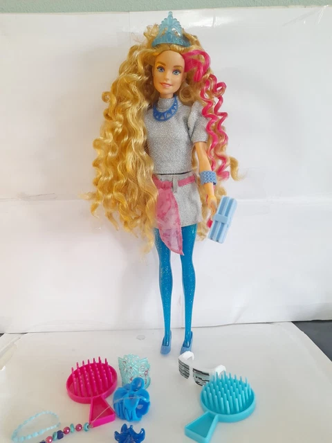 Barbie Fashionistas Long Spiral Hair Pink Streaks Hair Accessories £899 Picclick Uk