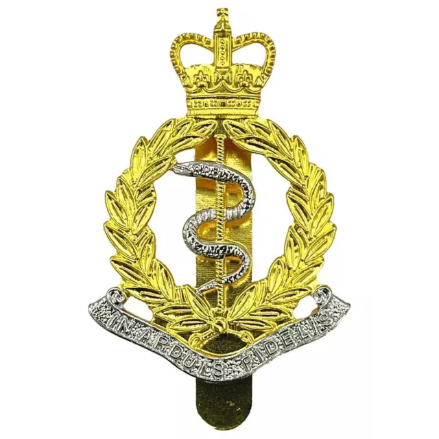 ROYAL ARMY MEDICAL Corps (RAMC) Beret Cap Badge - Military Brass Base ...