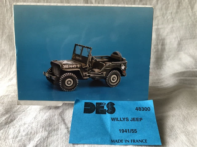 DES KIT MODELS : Kit 1/48 Jeep Willys. Guerre, WW2. En boite EUR 29,90 ...