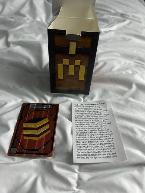 2025 MCDONALD’S MINECRAFT Adult Happy Meal Big Mac Crystal Unused Code ...