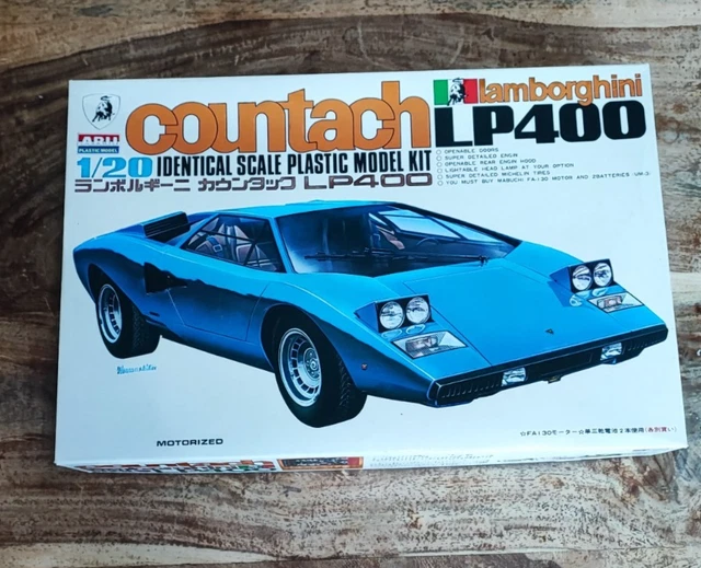 ARII 1:20 SCALE Lamborghini Countach LP400 motorised model kit ...
