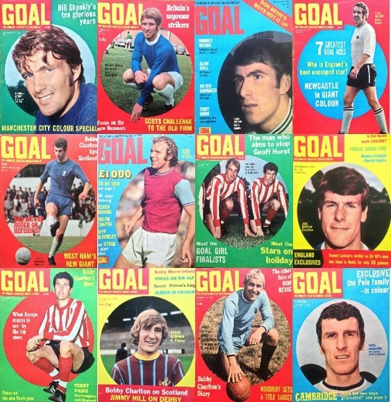 GOAL FOOTBALL MAGAZINE Cover Front Page Single Pictures Various Teams ...