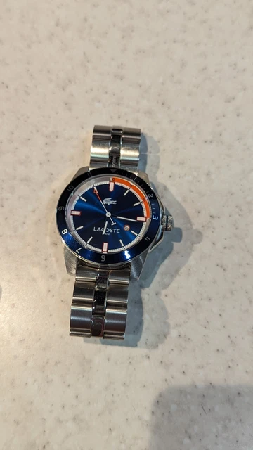 LACOSTE LC.72.1.27.2443 MENS Watch Blue Dial Stainless Steel RRP: £140 ...