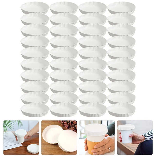 150 PCS CUP Toppers Leak-proof Cap Lid Liner Paper Drinking Lids for ...