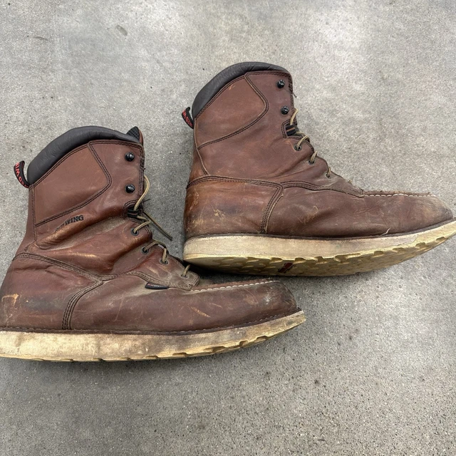 RED WING SHOES Classic Moc Work Boots #411 Men’s Size US 14 E2 £40.22 ...