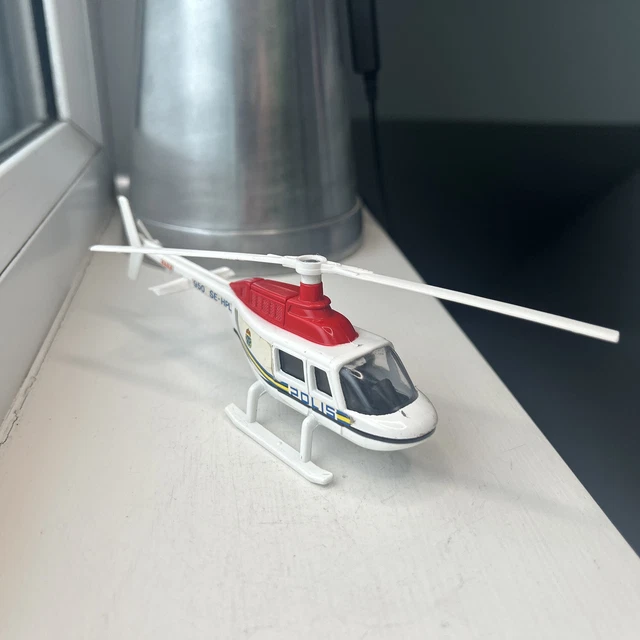 CORGI CASTING BELL Jet Ranger 206B Helicopter Swedish Polis 950 Se-Hpl ...