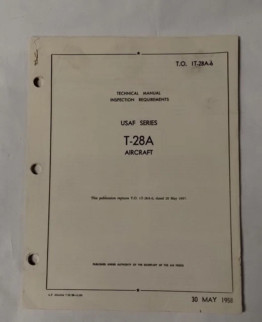 NORTH AMERICAN SERIES T-28A Aircraft Inspection Requirements Manual ...