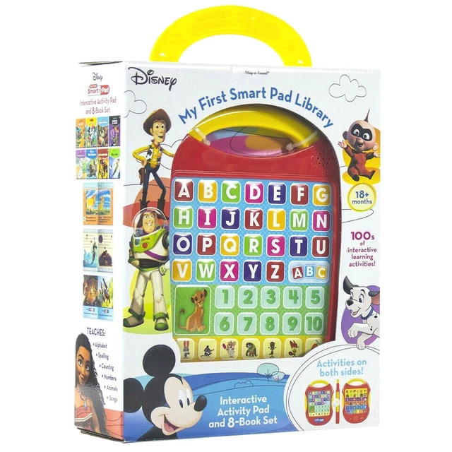NEW DISNEY PIXAR My First Smart Pad Electronic Reader & 8 Book Library ...