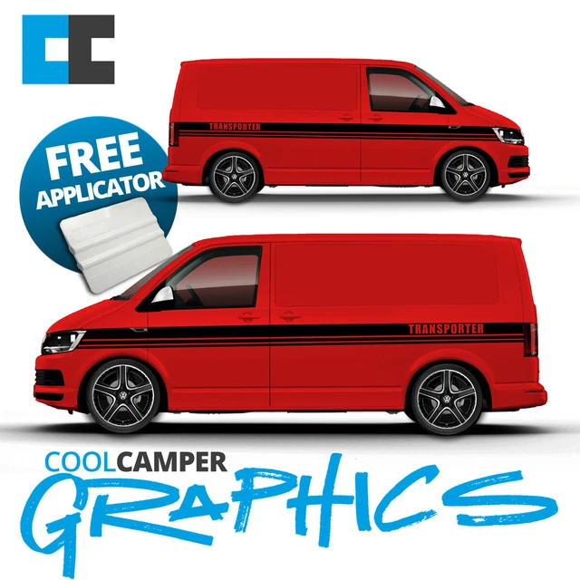 VOLKSWAGEN VW TRANSPORTER T4 T5 T6 Camper Van Side Stripe Graphics ...