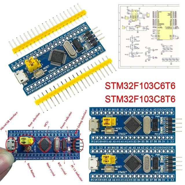 ARM STM32 ORIGINAL STM32F103C8T6 Development Board STM32F103C6T6 System ...