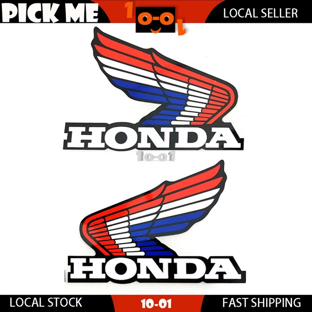 FOR HONDA WINGS Motorbike Sticker Decals SL CR XL TRX Pair FUEL TANK ...