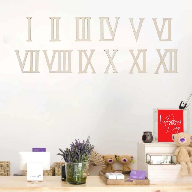 24 PCS/2 TOPPER Roman Numeral Stickers Party Decoration Bedroom ...