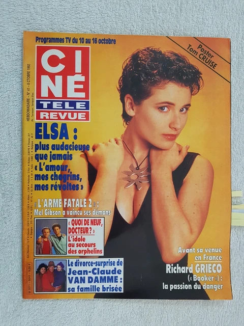 CINE REVUE N°41 1992 Elsa Richard Grieco U.andress Sheila Albert Finney T.cruise EUR 4,00 ...