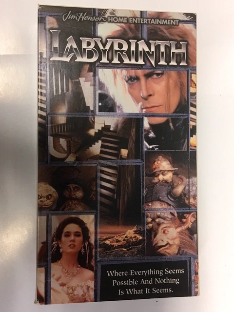 LABYRINTH VHS VG+ US RARE David Bowie Jim Henson Home Entertainment ...